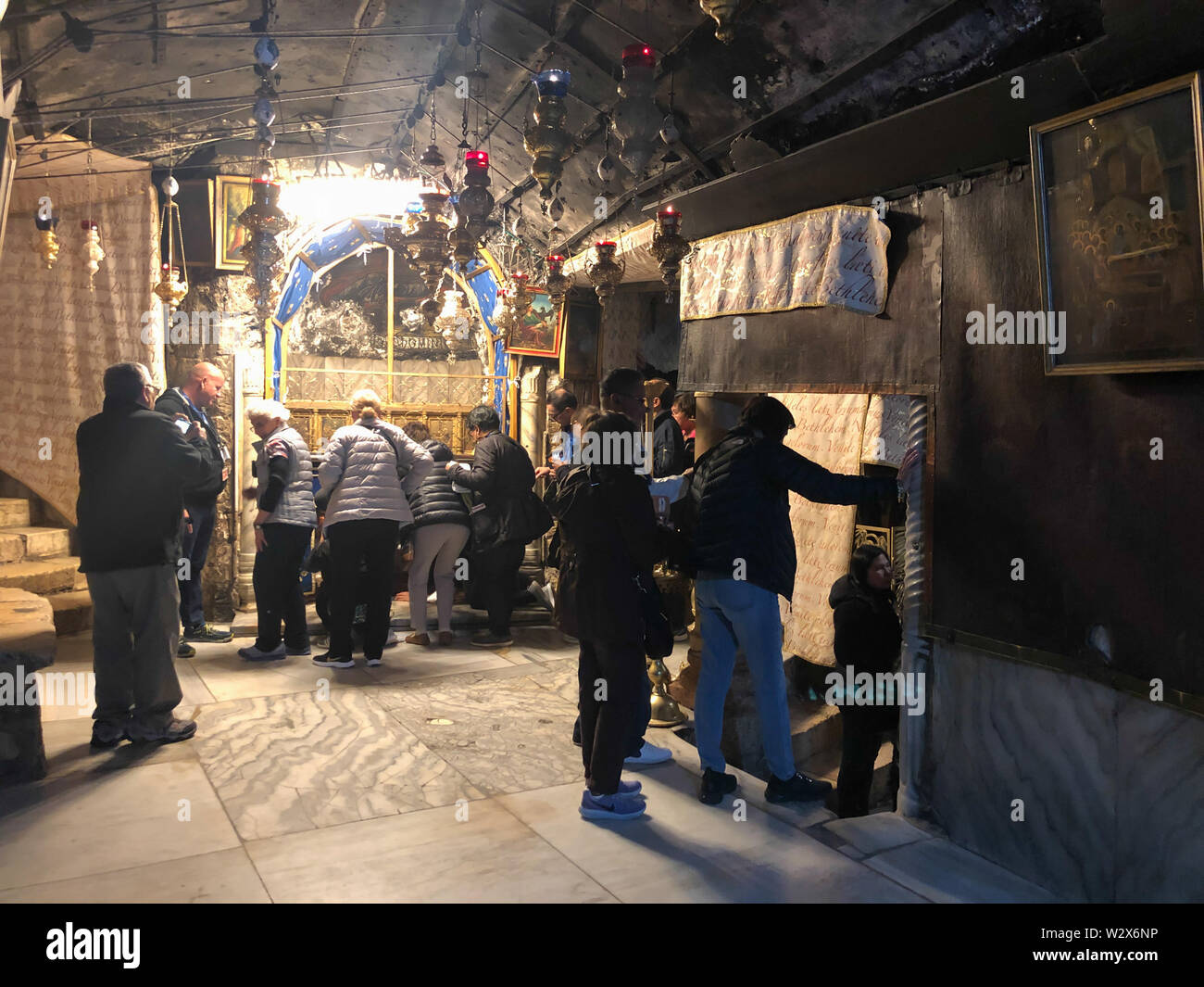 BETHLEHEM, PALESTINE - JANUARY 22, 2019: Grotto Over Cave Where Jesus ...