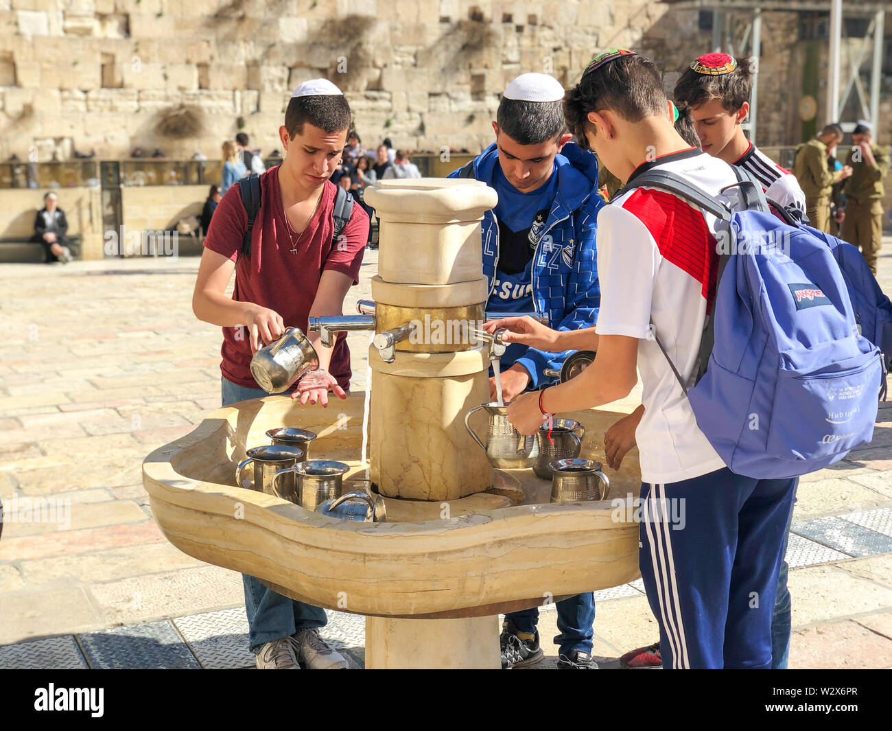 Ritual hand washing jews hi-res stock photography and images - Alamy