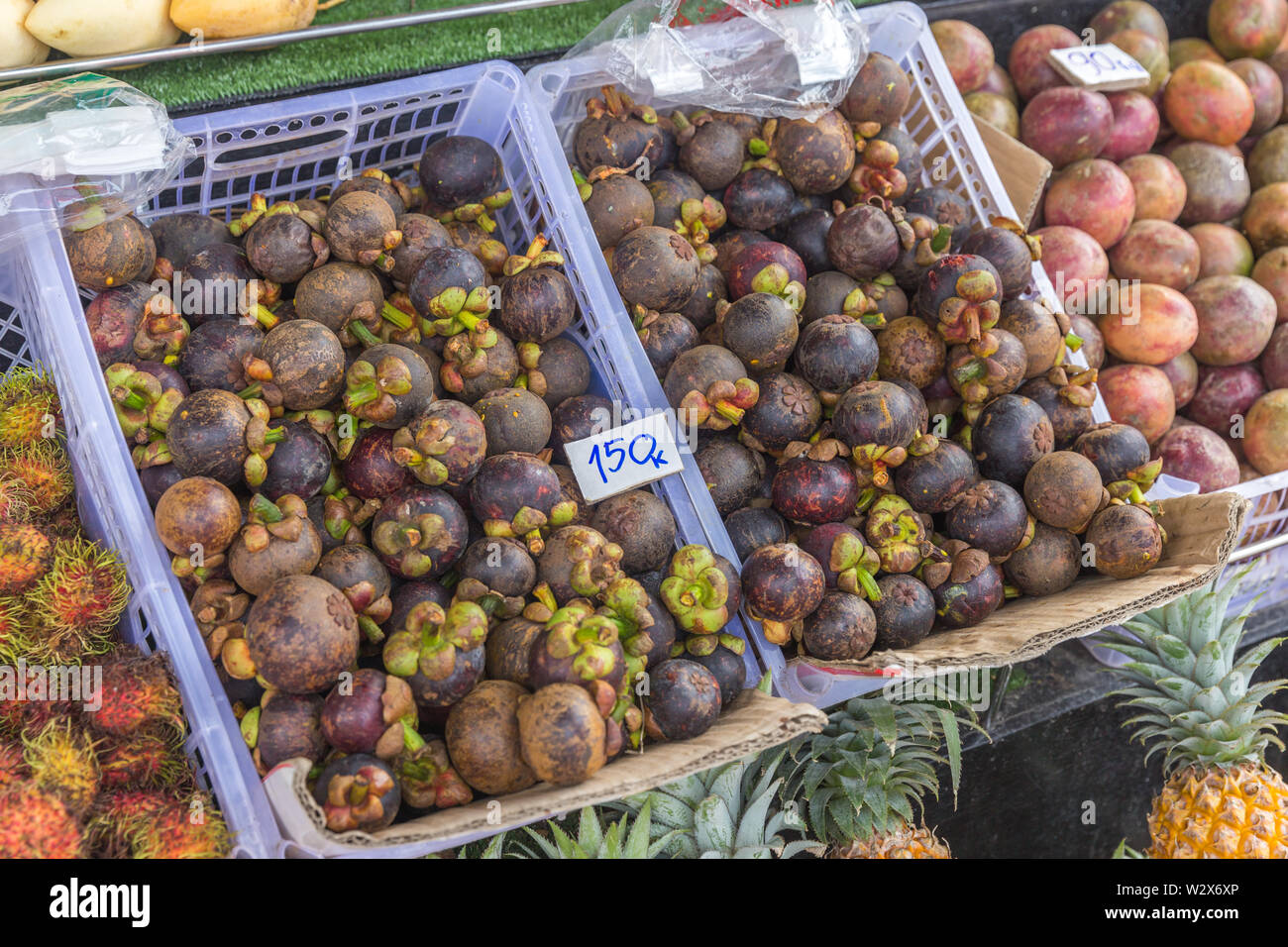 Fruits on a local Thailand market Stock Photo - Alamy