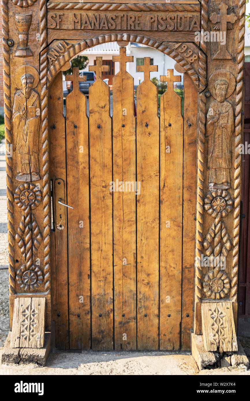 Old wooden monastery door hi-res stock photography and images - Alamy