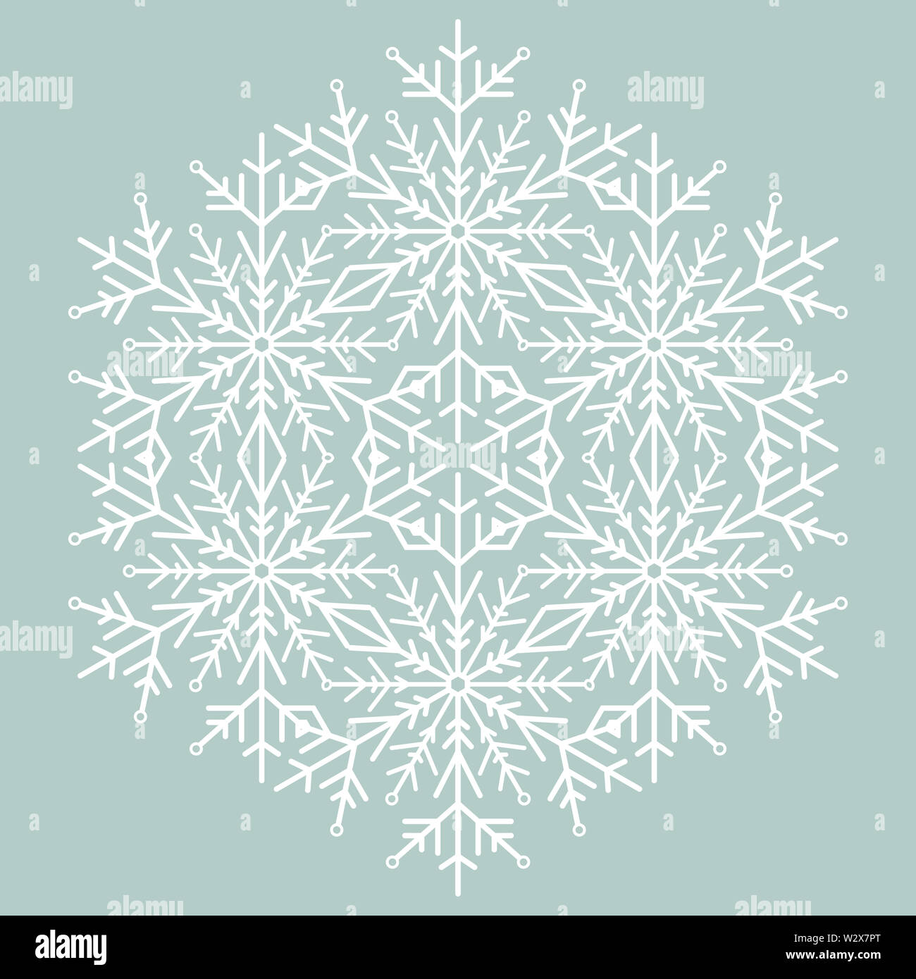 Pretty Round Snowflake Stock Photo - Alamy