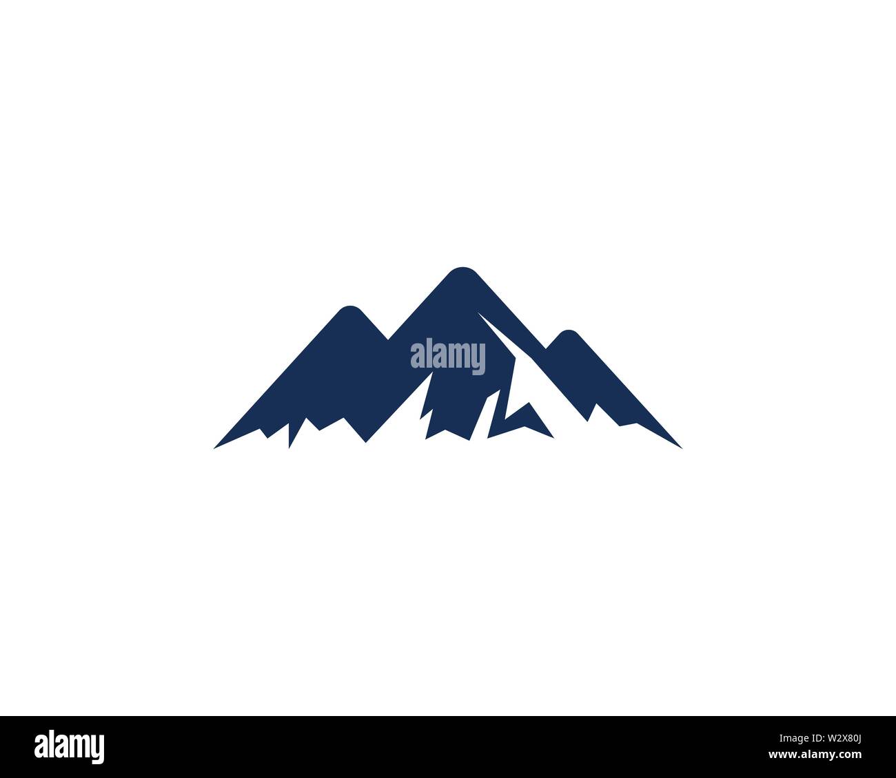 Mountain icon Logo Template Vector illustration design Stock Photo - Alamy