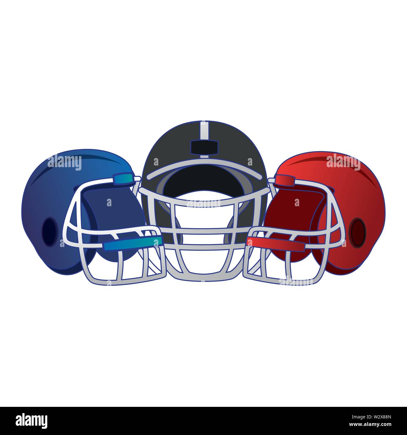 american football sport game cartoon blue lines Stock Vector Image ...