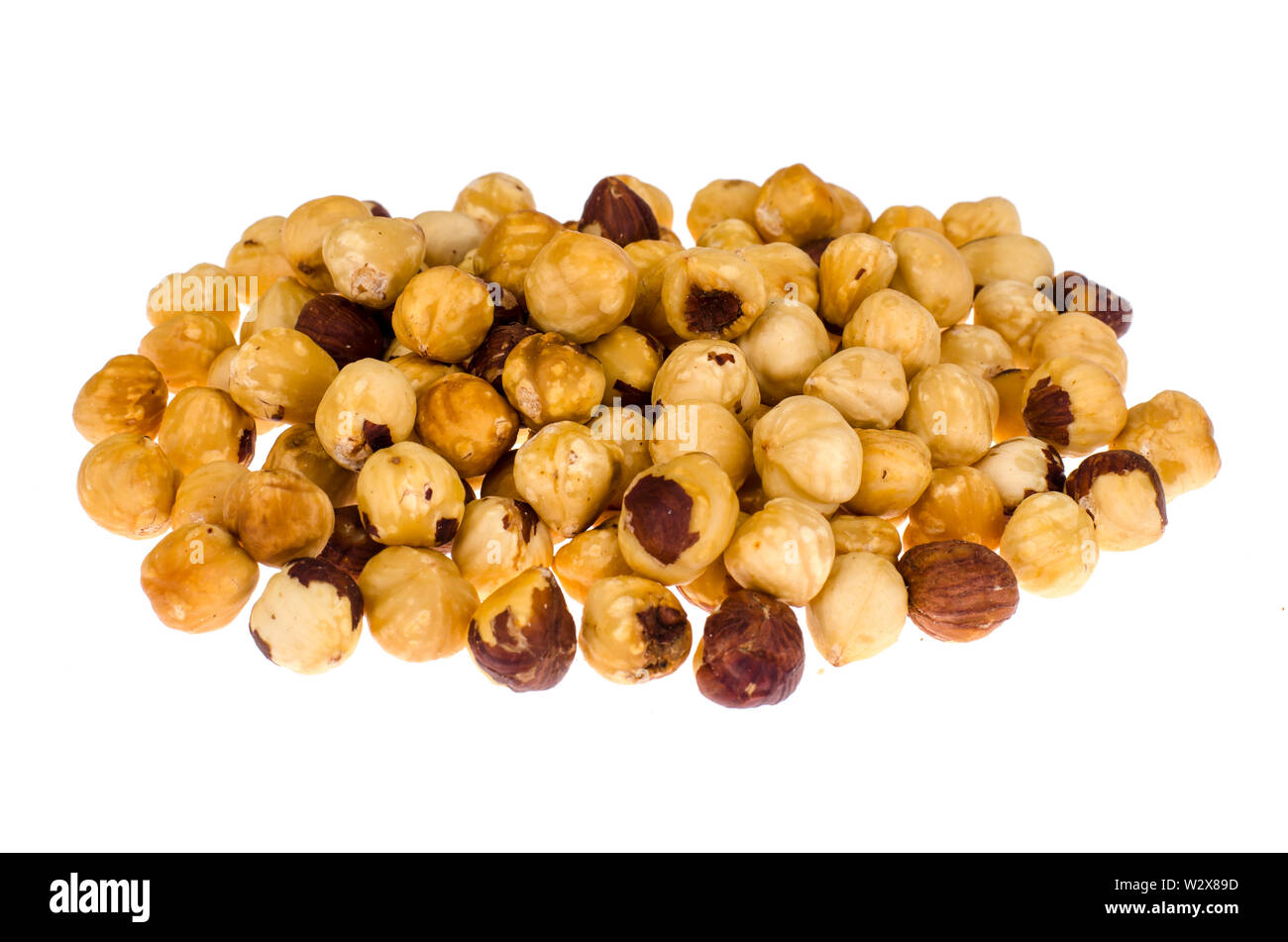 Hazelnut on light background Stock Photo - Alamy
