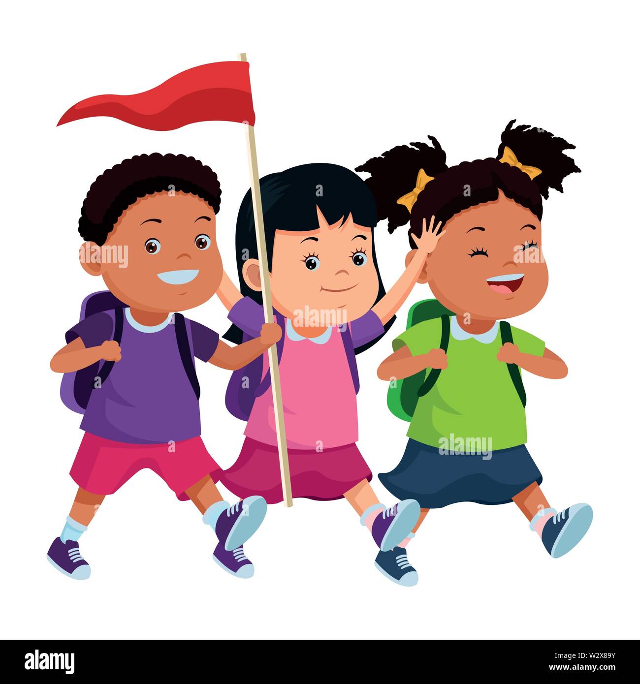 Kids and summer camp cartoons Stock Vector Image & Art - Alamy