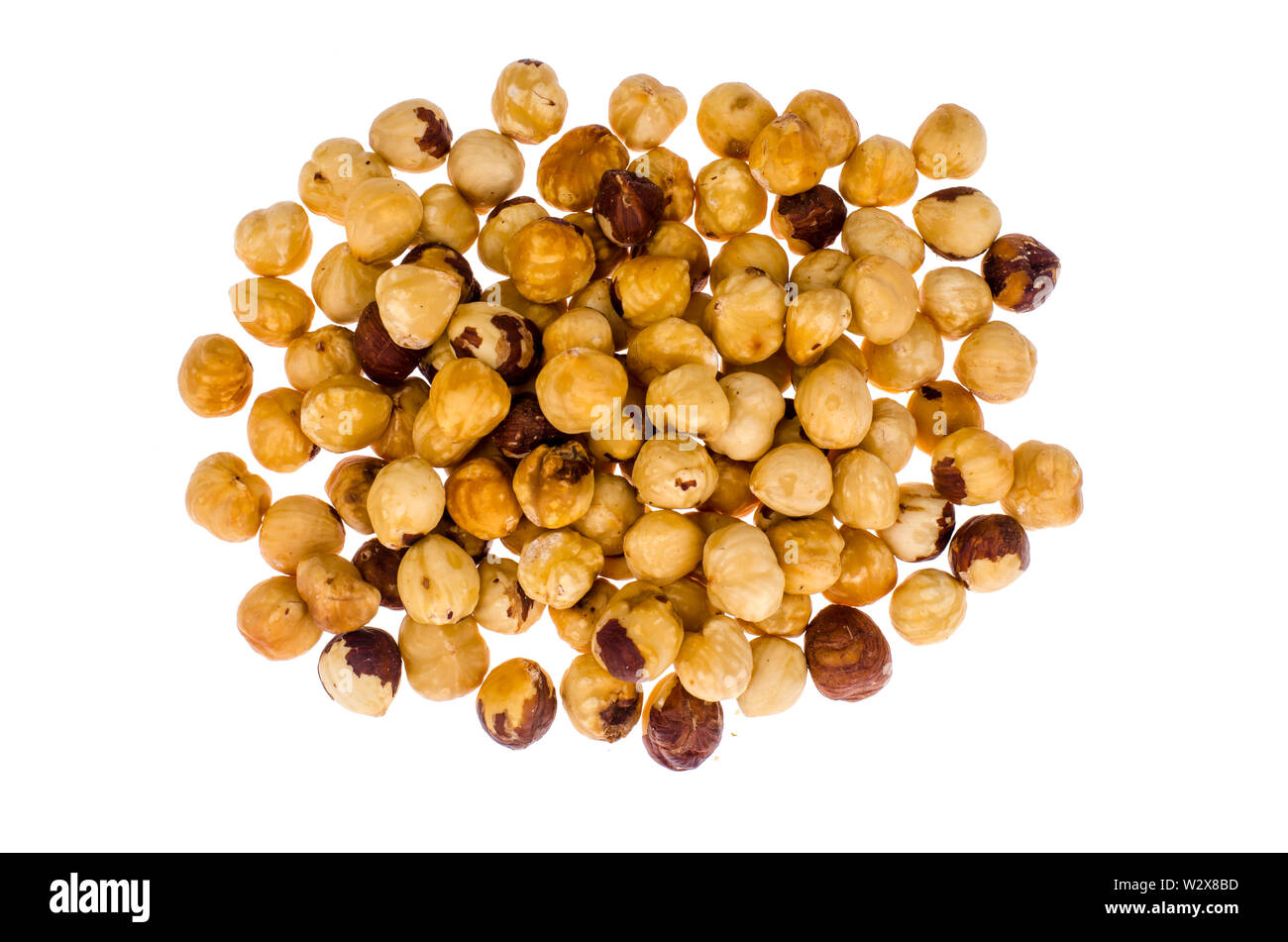 Hazelnut on light background Stock Photo - Alamy