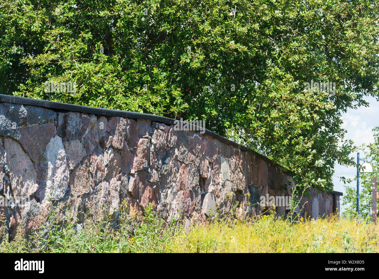 Stone wall on Lonna island in Helsinki Finland Stock Photo - Alamy