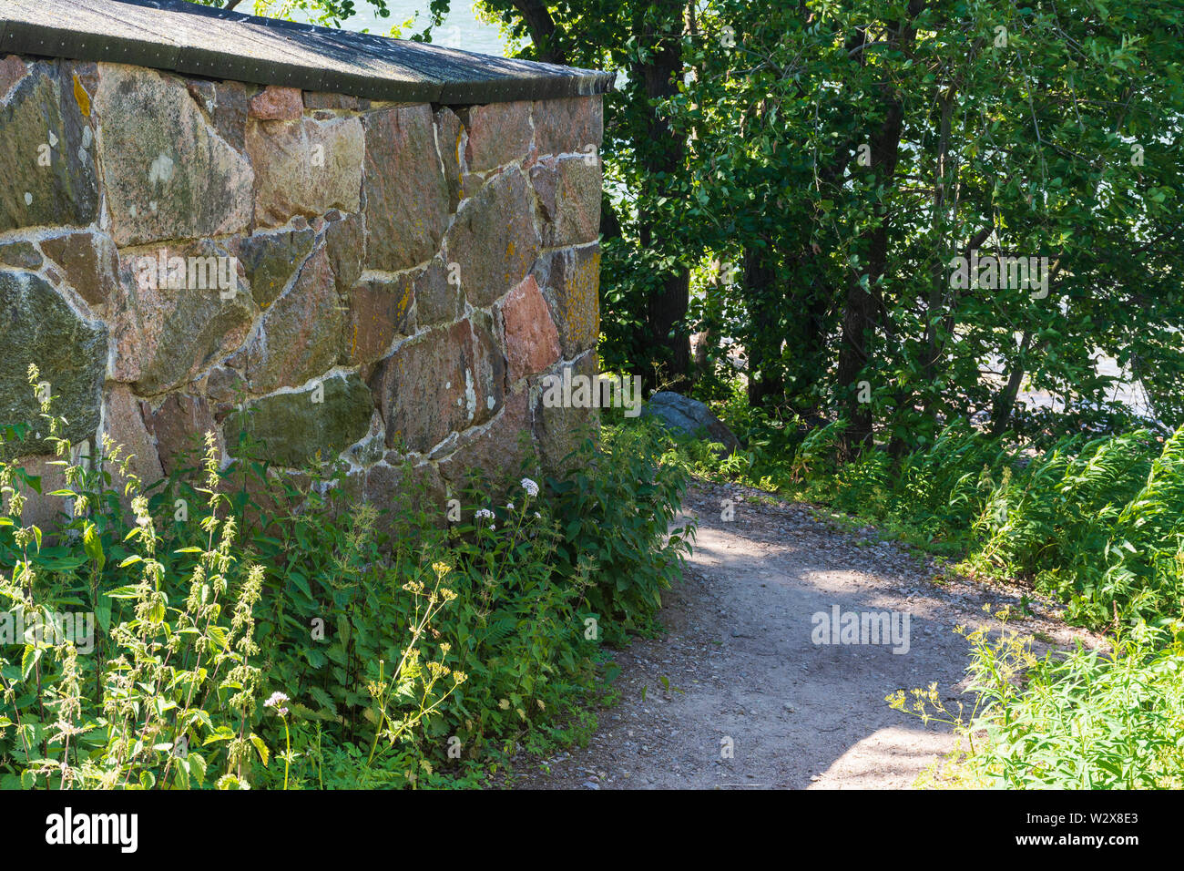 Stone wall on Lonna island in Helsinki Finland Stock Photo - Alamy