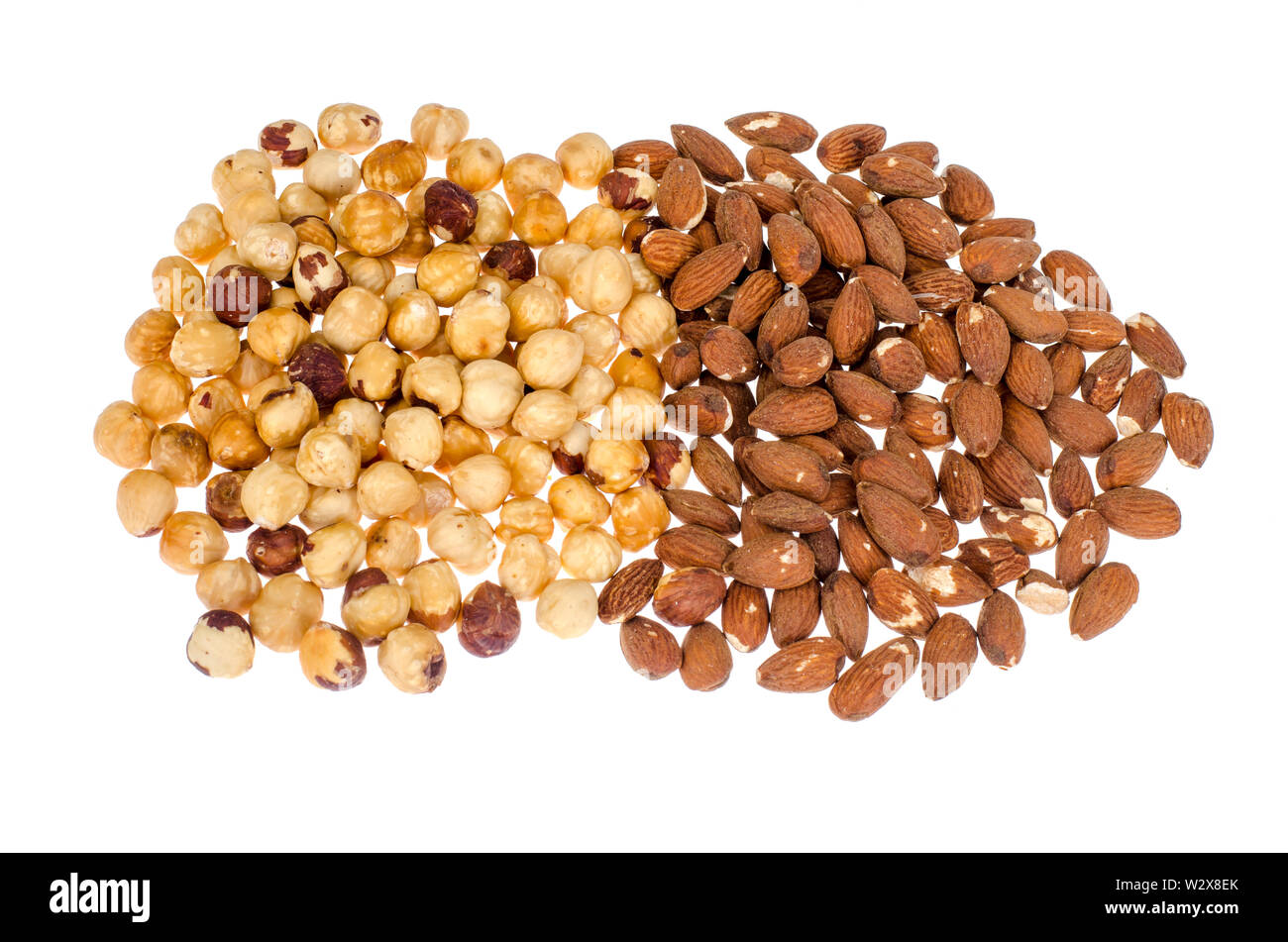 Mix of nuts on white background Stock Photo - Alamy