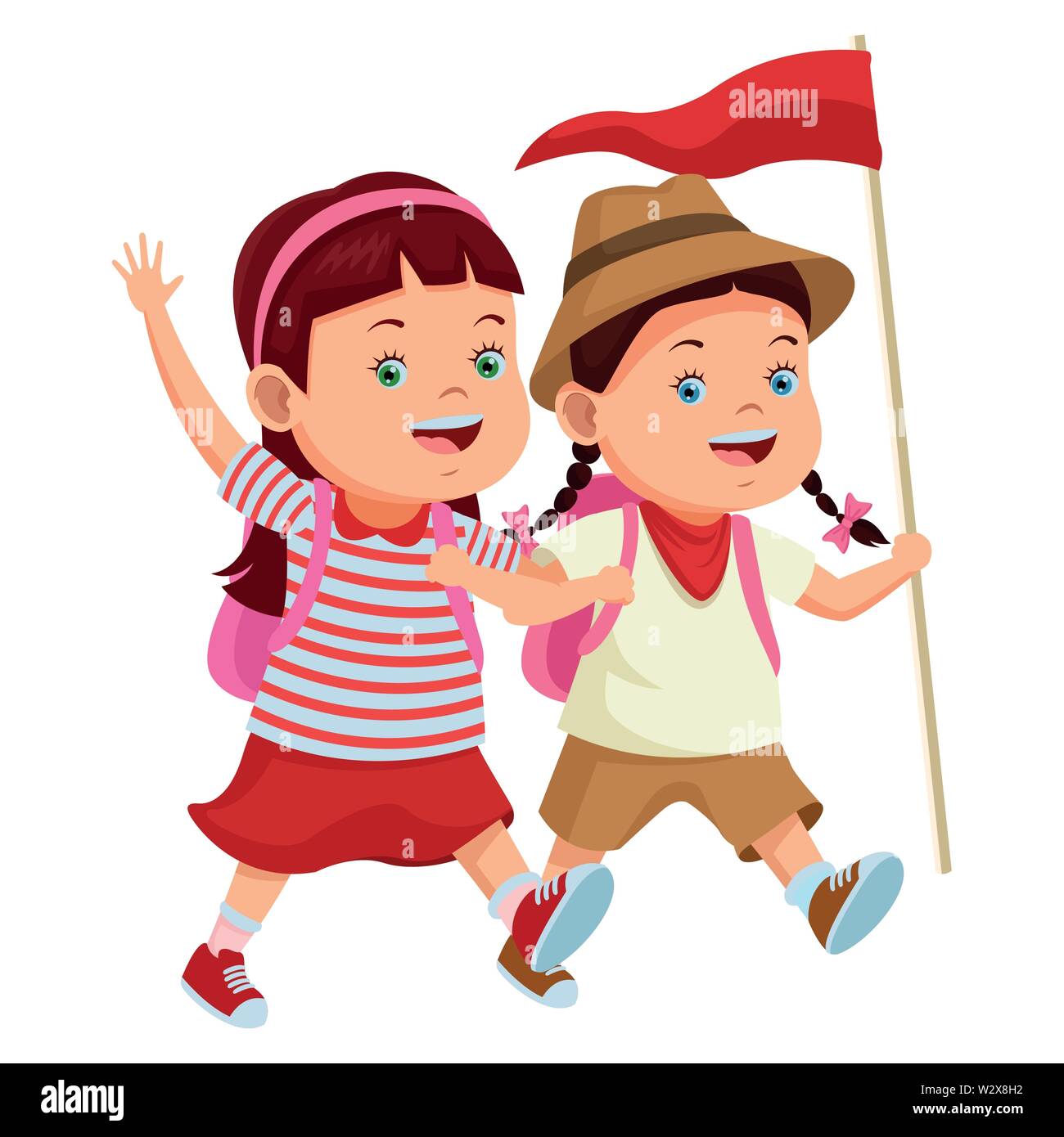 Kids and summer camp cartoons Stock Vector Image & Art - Alamy