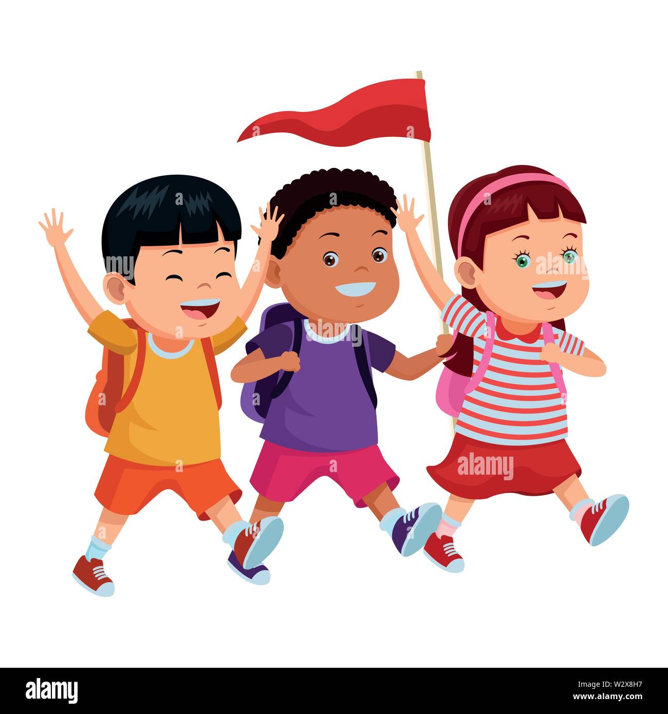 Kids and summer camp cartoons Stock Vector Image & Art - Alamy