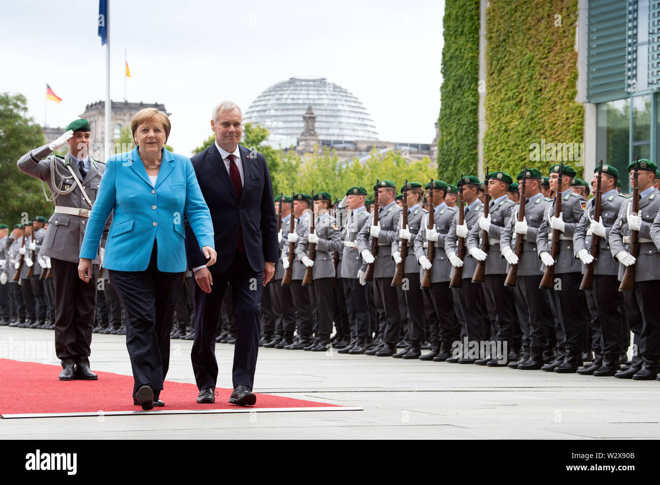 Berlin, Germany. 10th July, 2019. Federal Chancellor Angela Merkel ...