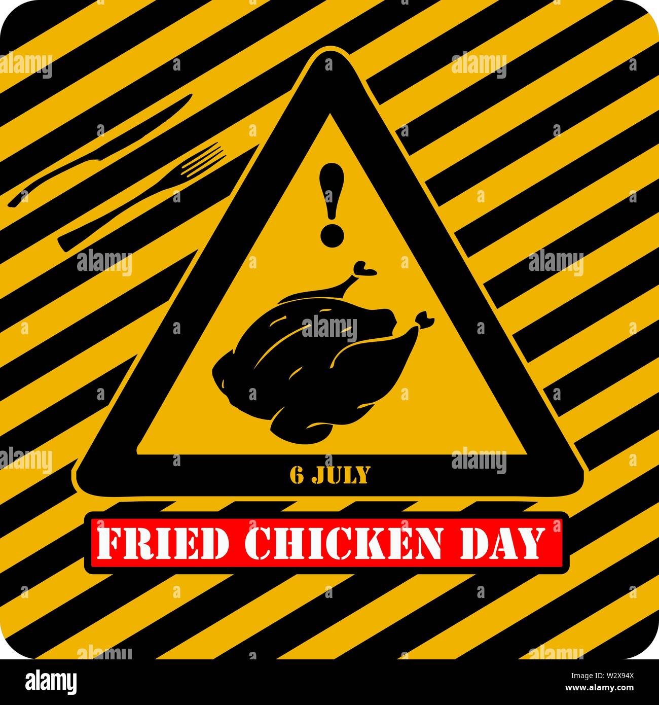 Industrial sign of attention to the event in July - Fried Chicken Day ...
