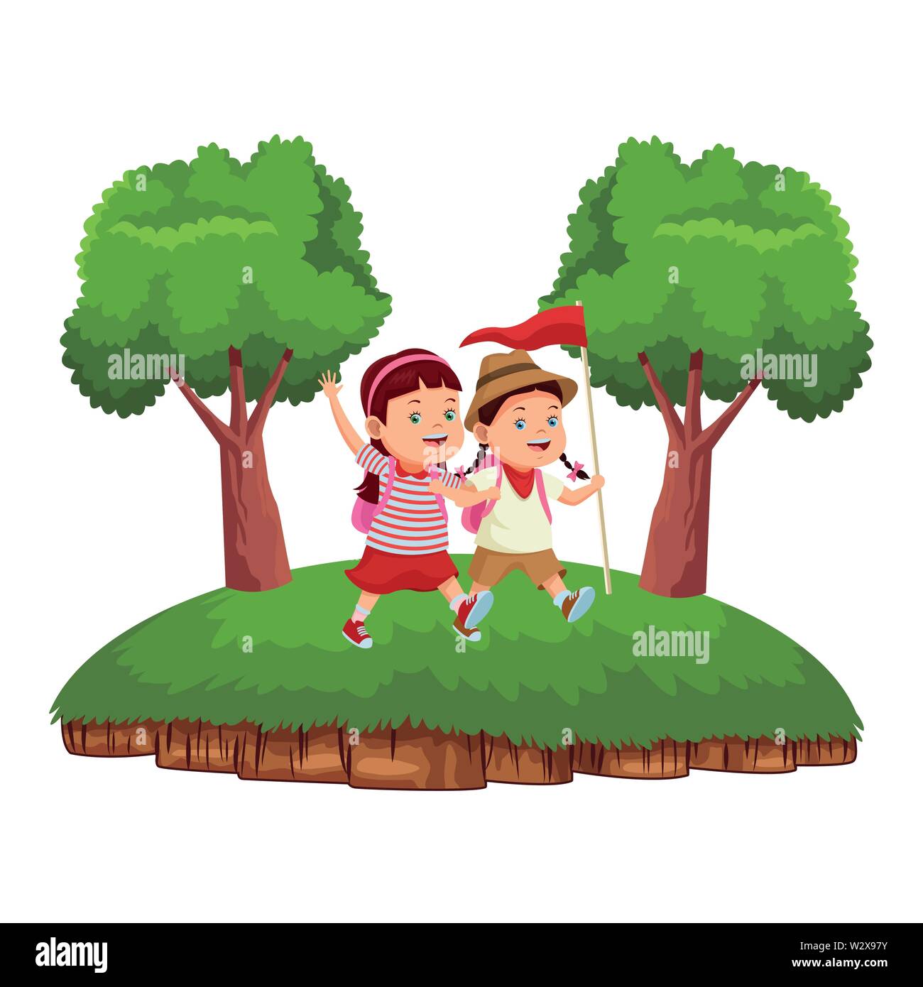 Kids and summer camp cartoons Stock Vector Image & Art - Alamy