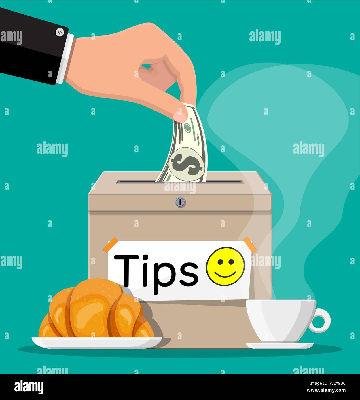 Gratuity tip Stock Vector Images - Alamy