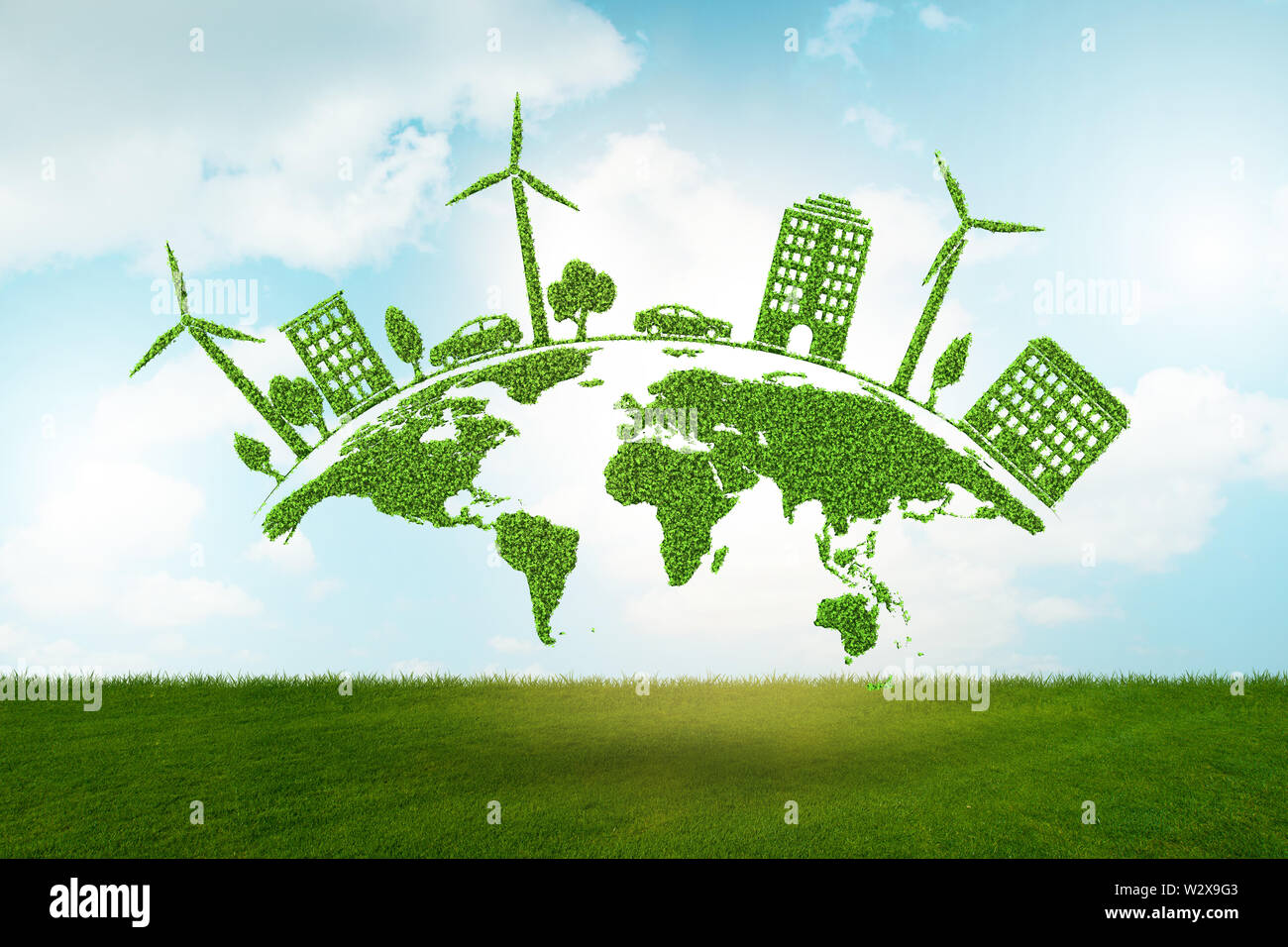 The concept of environmental protection - 3d rendering Stock Photo - Alamy