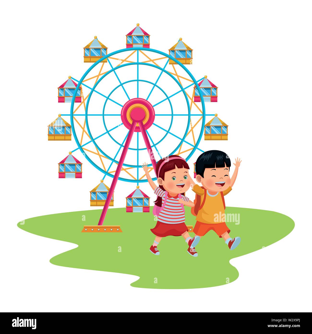 children in the chicago wheel Stock Vector Image & Art - Alamy
