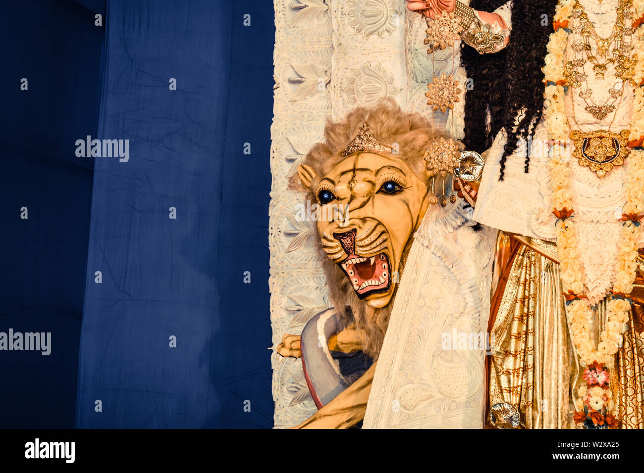 Kolkata India October 2018 - Close up portrait of Screaming horror face ...