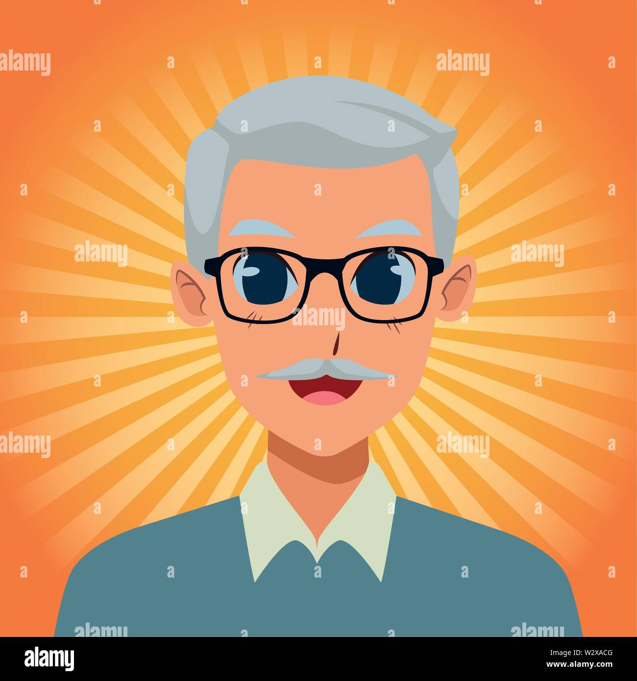 old man smiling and happy Stock Vector Image & Art - Alamy