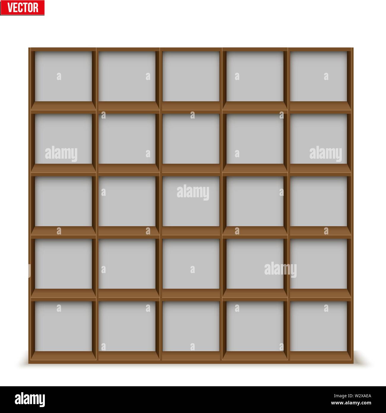 Empty rack with shelves or bookshelf Stock Vector Image & Art - Alamy