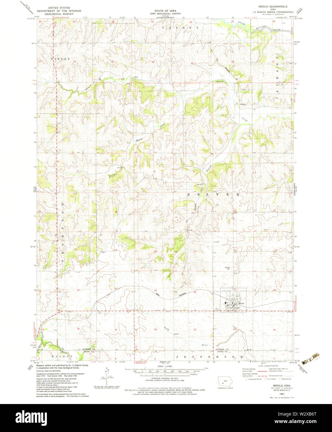 Map of menlo hi-res stock photography and images - Alamy