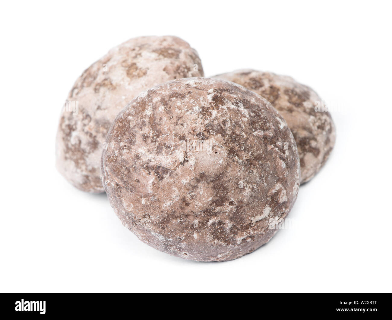 Group of chocolate gingerbread cookies isolated on white background ...