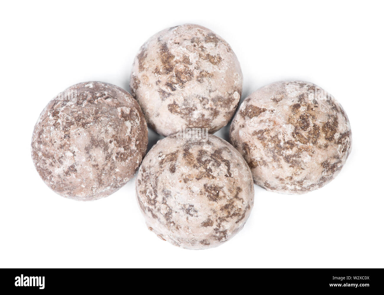 Group of chocolate gingerbread cookies isolated on white background ...