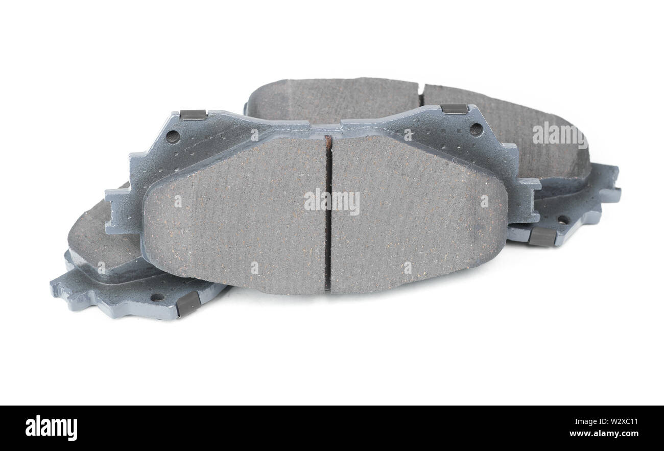 Group of brake shoes isolated on white background Stock Photo - Alamy
