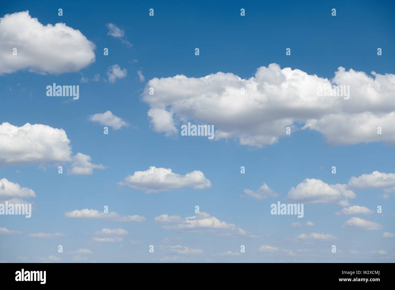 Bright beautiful blue sky with clouds for background or texture Stock ...