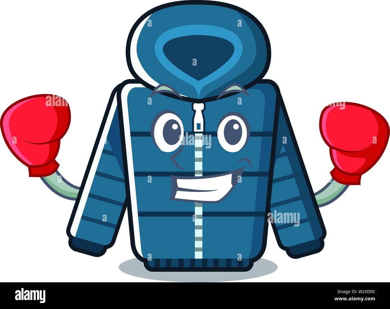 Boxing winter coat in the character shape Stock Vector Image & Art - Alamy