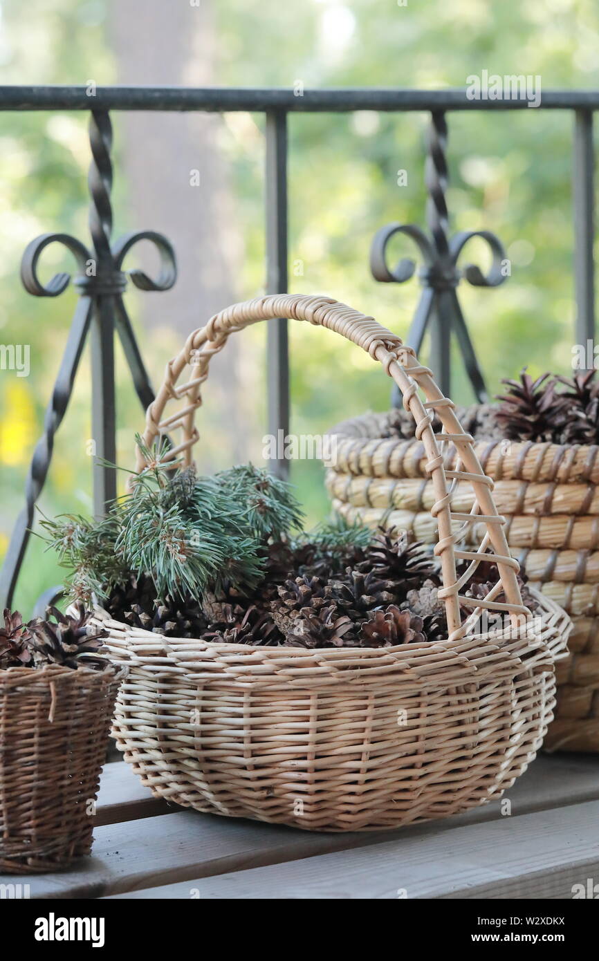 Three different size baskets hi-res stock photography and images - Alamy