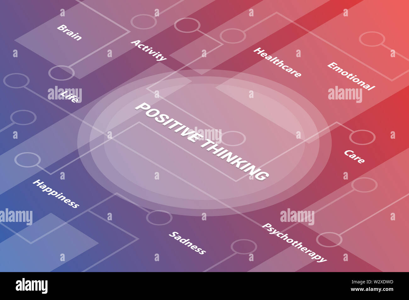 positive thinking concept words isometric 3d word text concept with ...