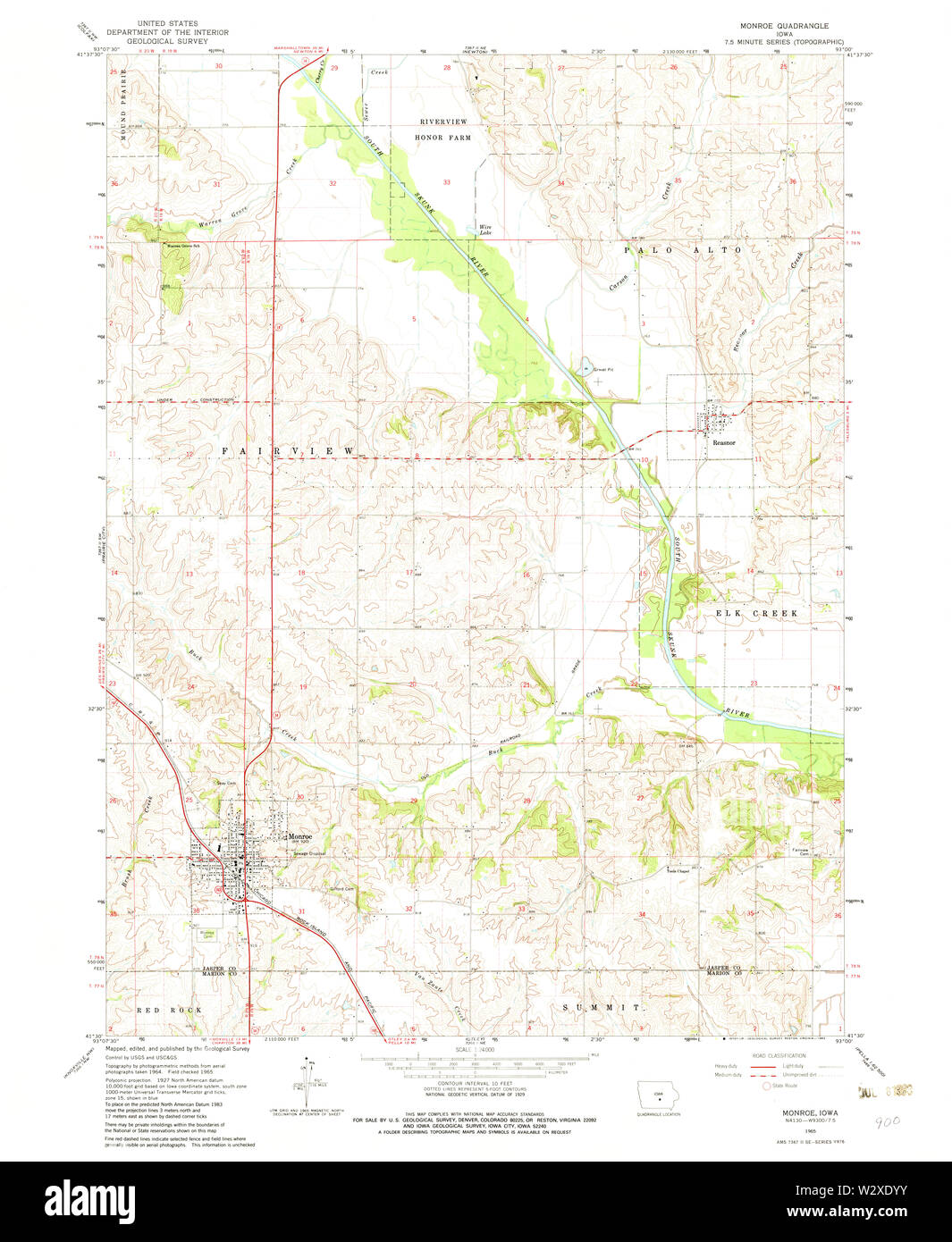 Monroe iowa map hi-res stock photography and images - Alamy