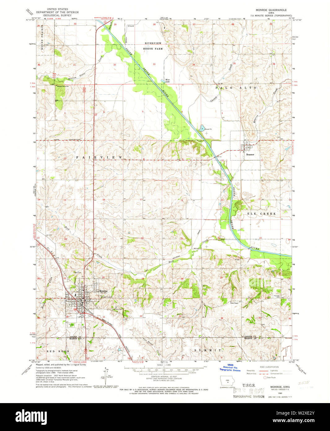 Monroe iowa map hi-res stock photography and images - Alamy