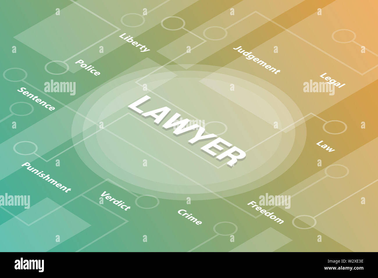 lawyer concept words isometric 3d word text concept with some related ...