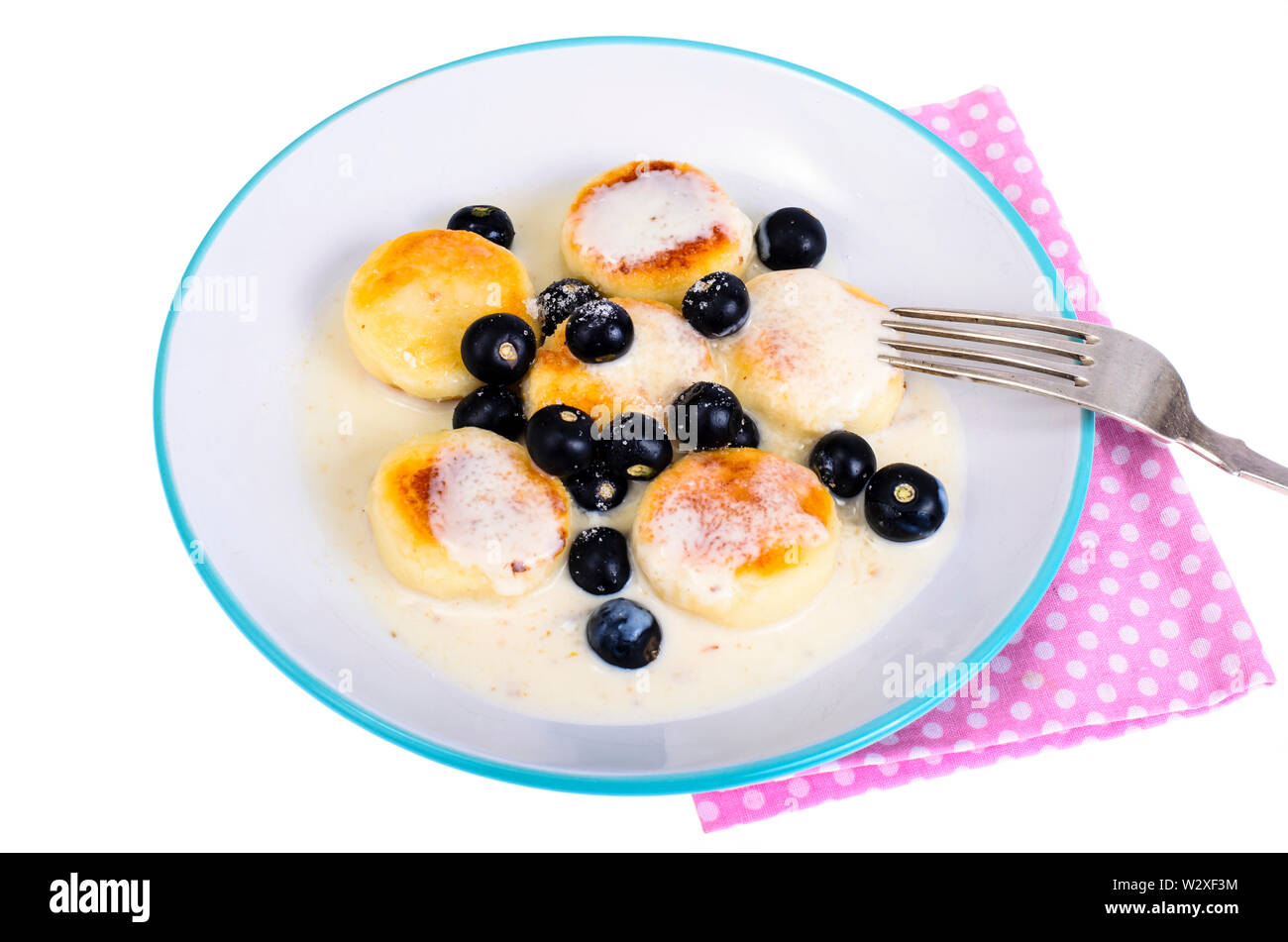 Sweet pancakes berries dessert Cut Out Stock Images & Pictures - Alamy