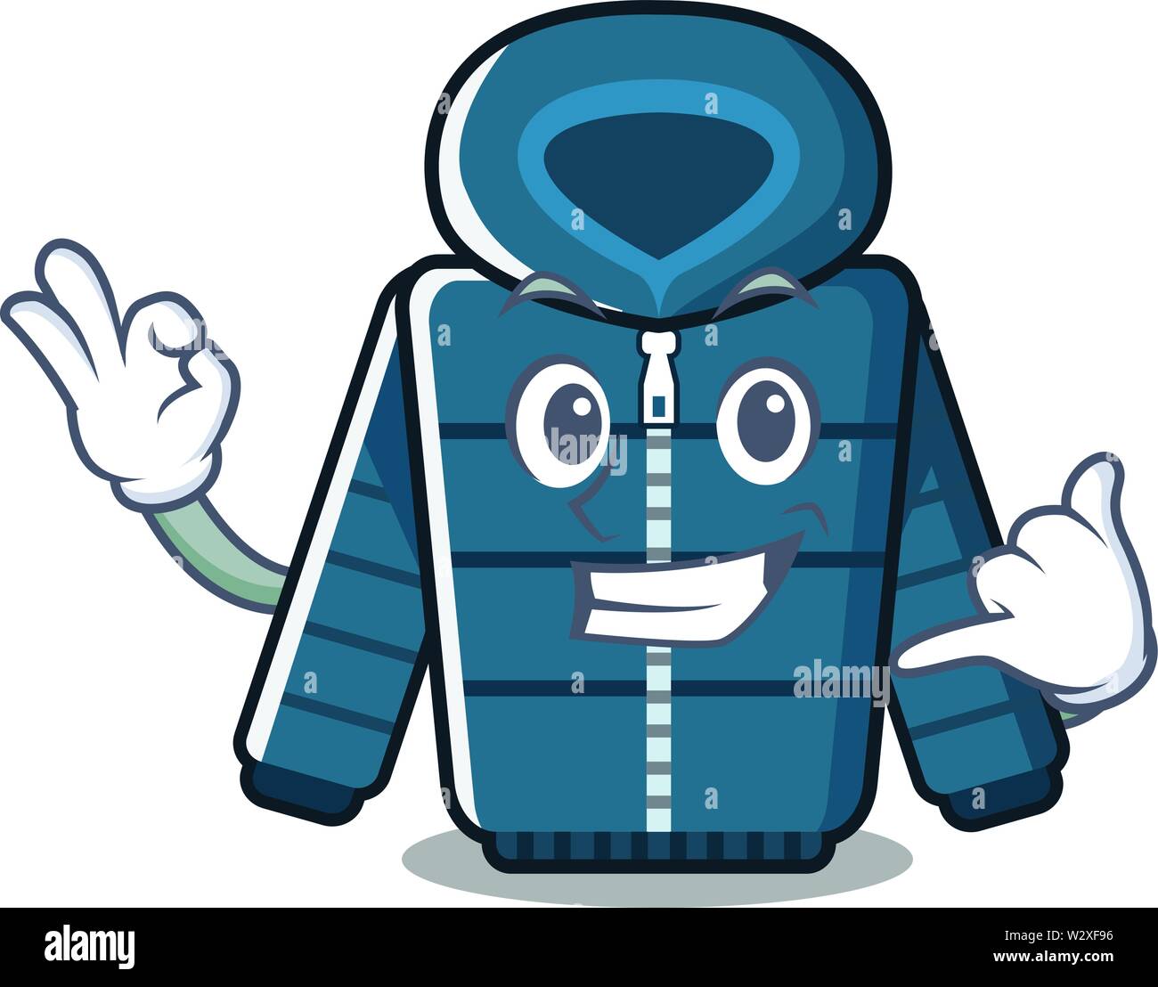 Call me cartoon winter coat kept in closet Stock Vector Image & Art - Alamy