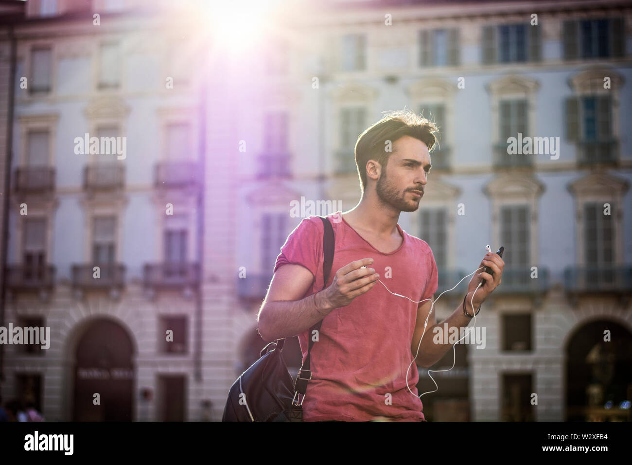 Man crossing the street hi-res stock photography and images - Alamy