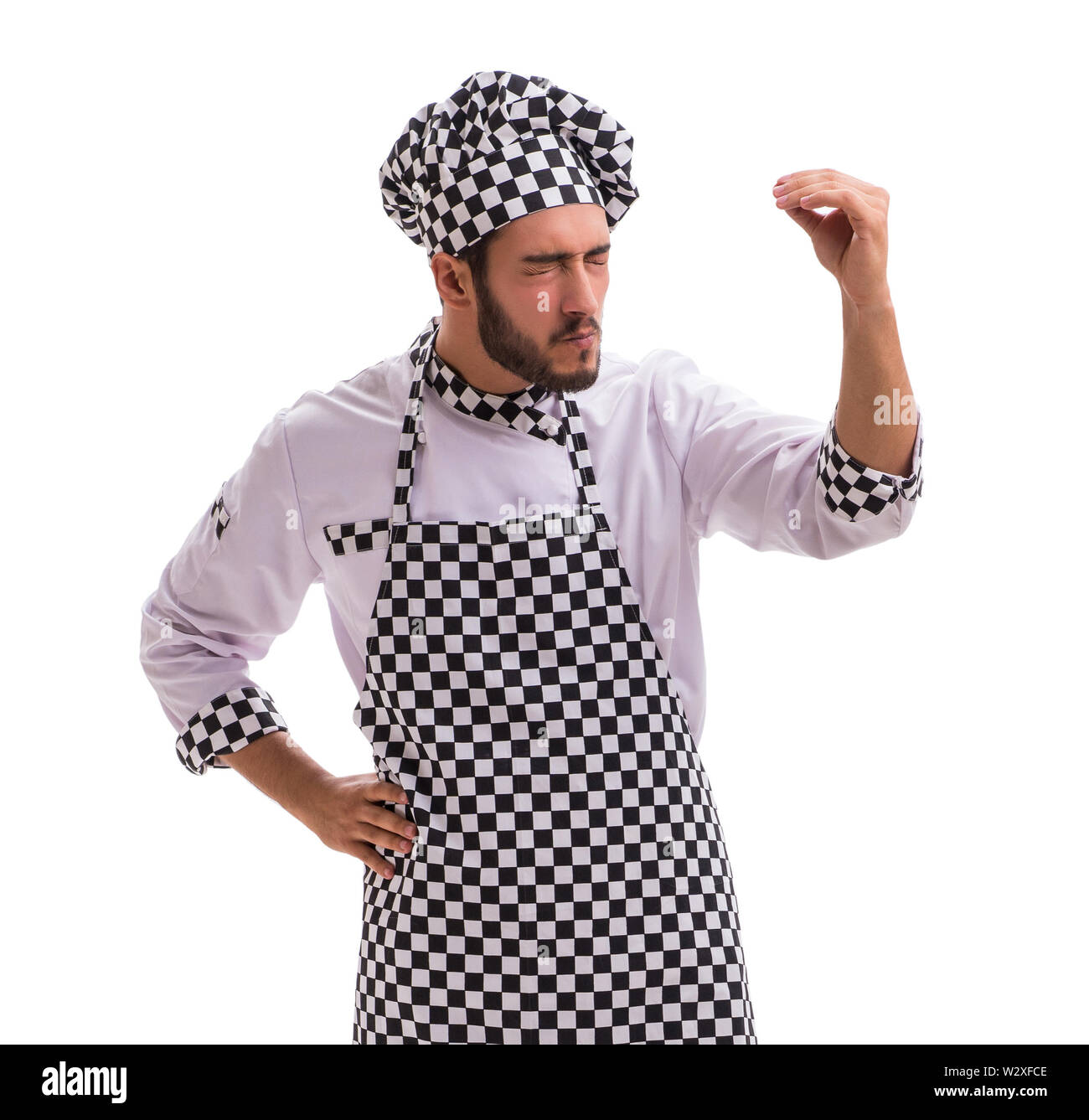 The male cook isolated on the white background Stock Photo - Alamy
