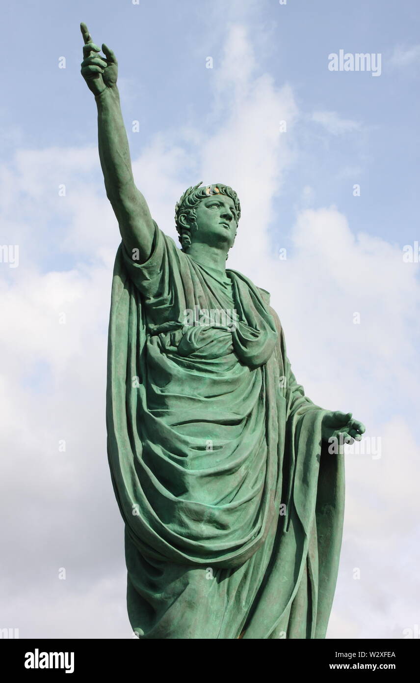 Statue of Neron in Anzio, Italy Stock Photo - Alamy