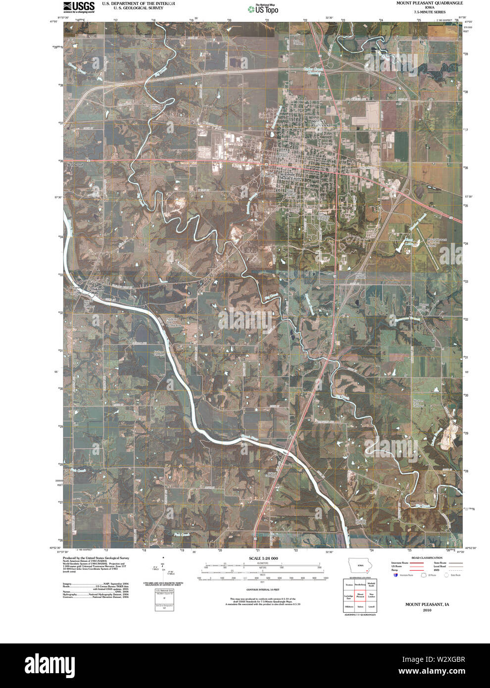 Map of mount pleasant Cut Out Stock Images & Pictures - Alamy