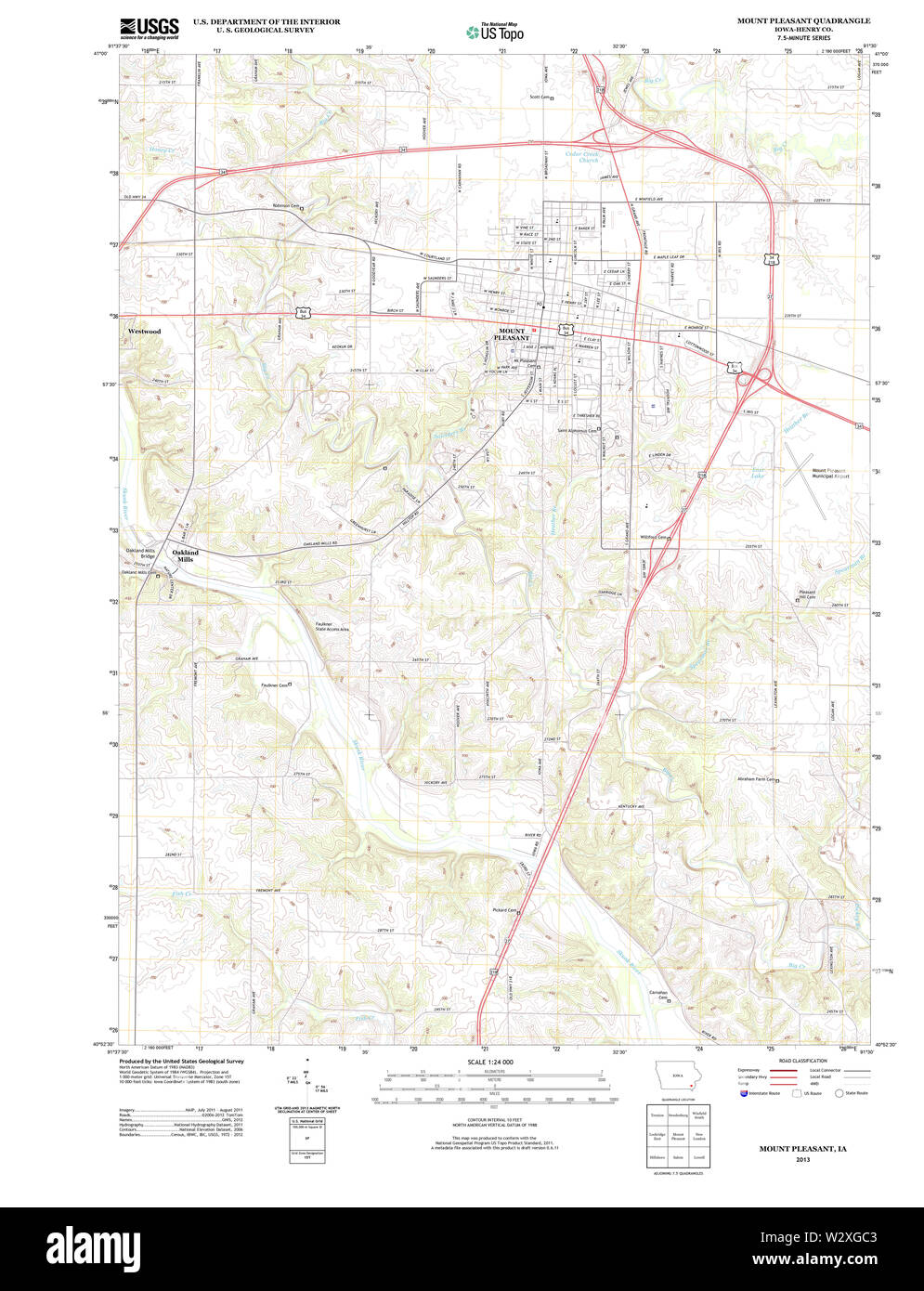 Map of mount pleasant Cut Out Stock Images & Pictures - Alamy