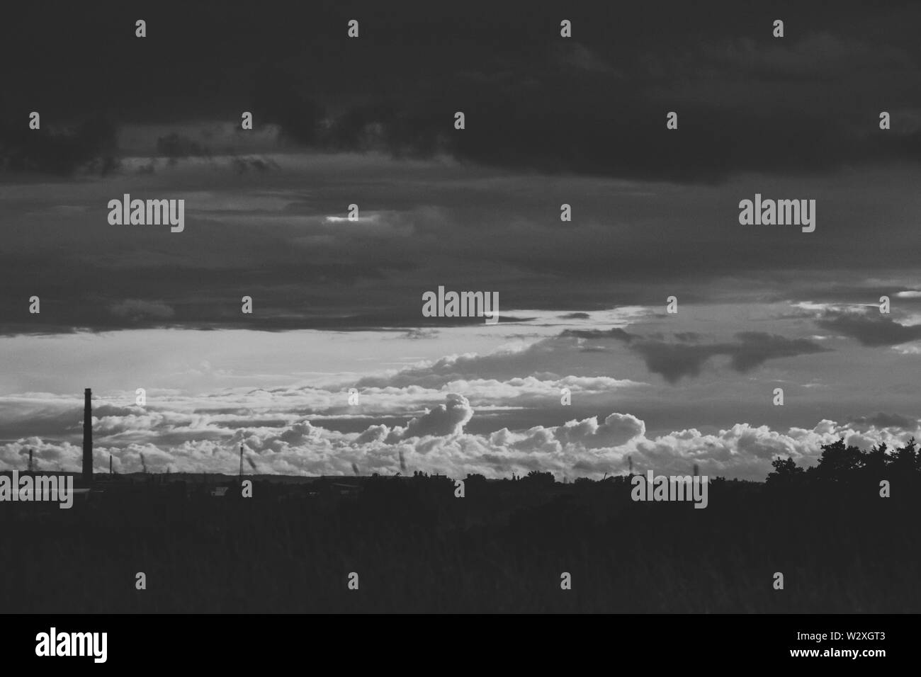 Smokes around the world and big pollution sky color and nature ...