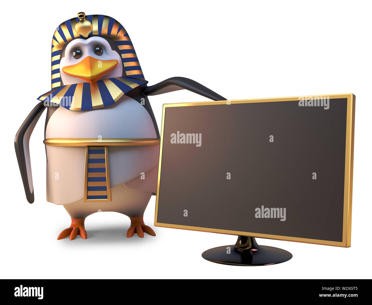 Penguin pharaoh Tutankhamun is pleased with the latest widescreen high ...
