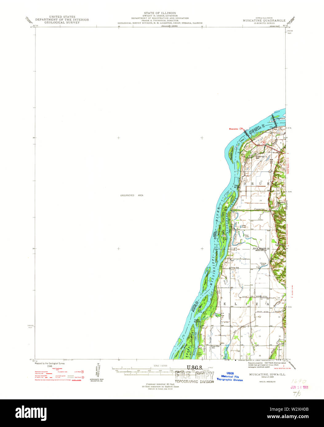 Muscatine iowa map hi-res stock photography and images - Alamy