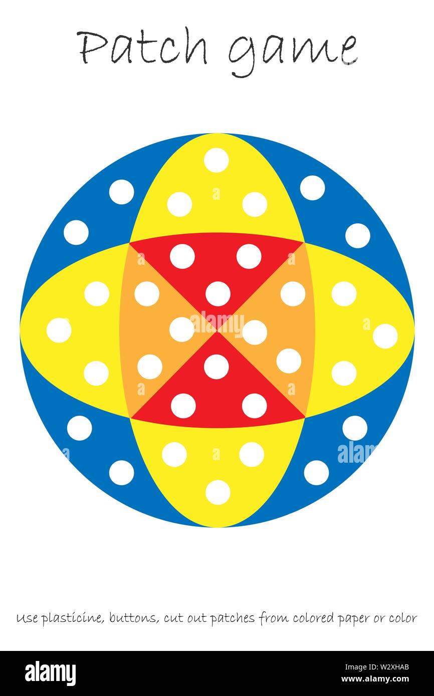 Education Patch game mandala for children to develop motor skills, use ...