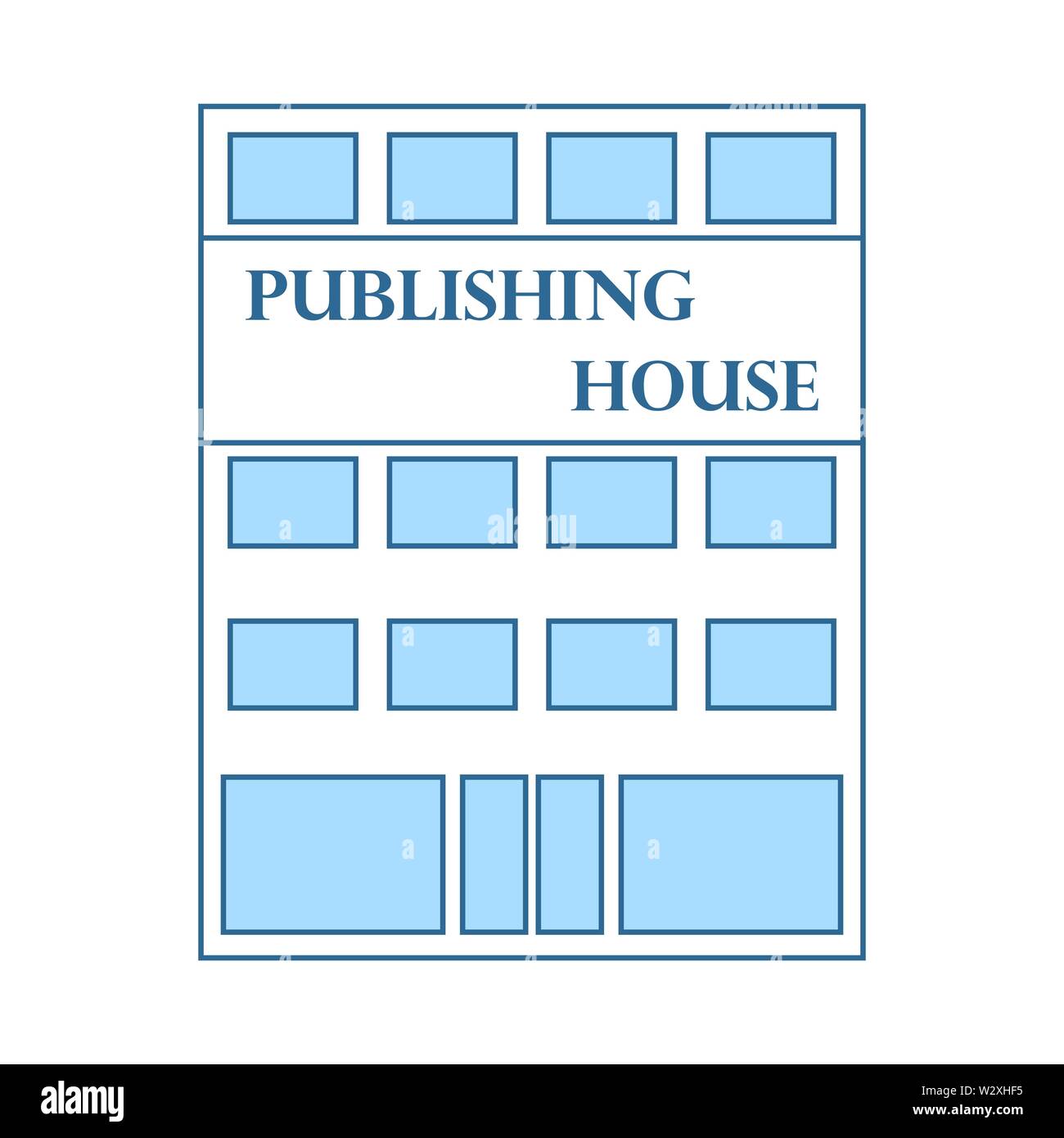 Publishing house icon blue hi-res stock photography and images - Alamy