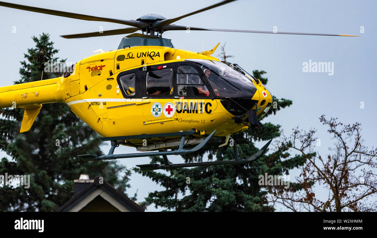 Yellow rescue helicopter hi-res stock photography and images - Alamy