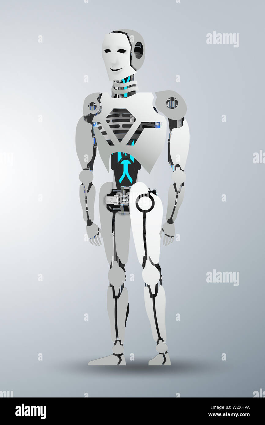 The robot in robotic concept - 3d rendering Stock Photo - Alamy