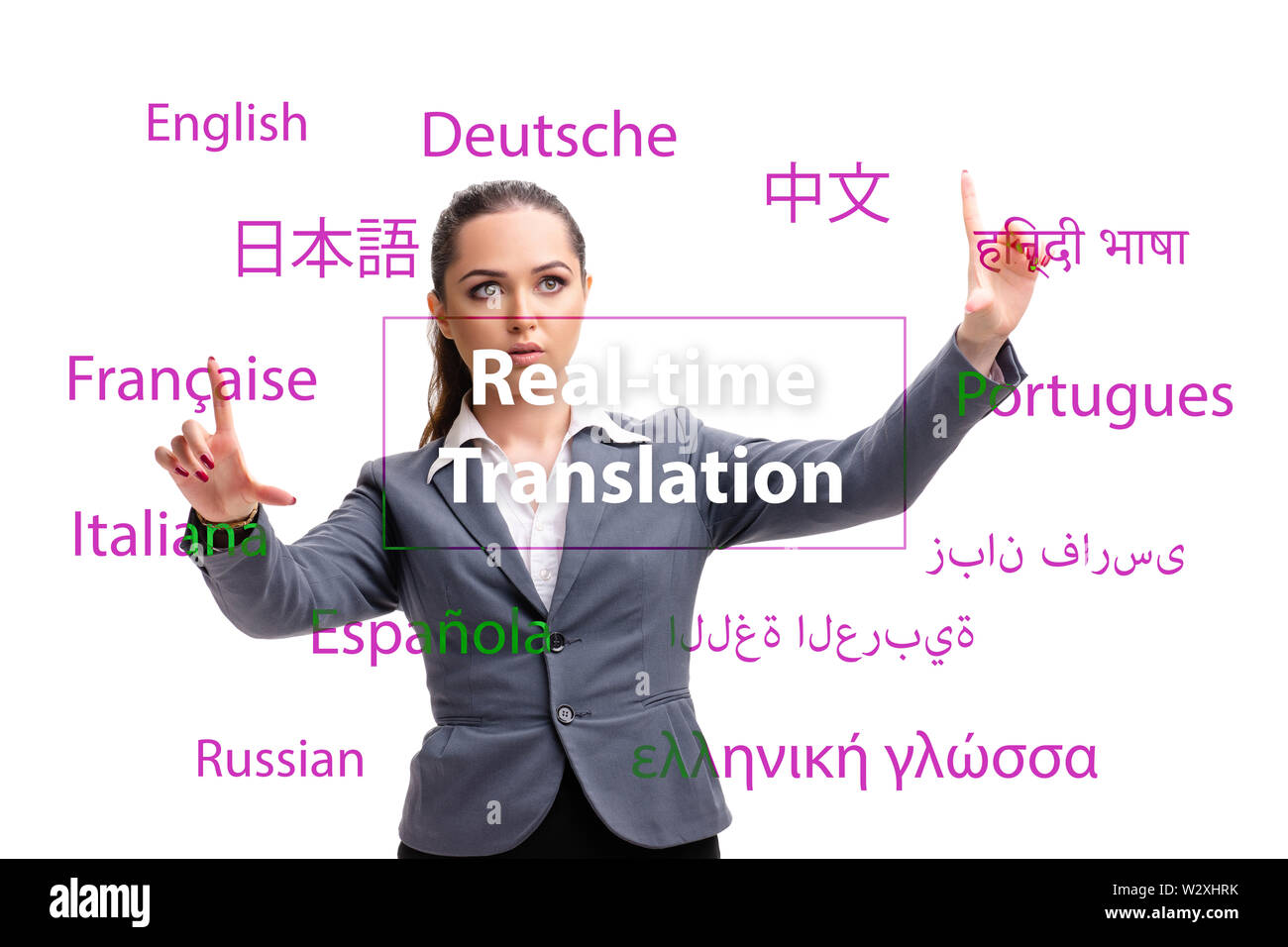 The concept of online translation from foreign language Stock Photo - Alamy
